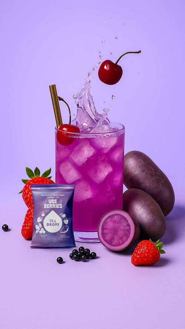 Tea Drops - Ube Berries Single Serves - INFUSED Oils & Vinegars